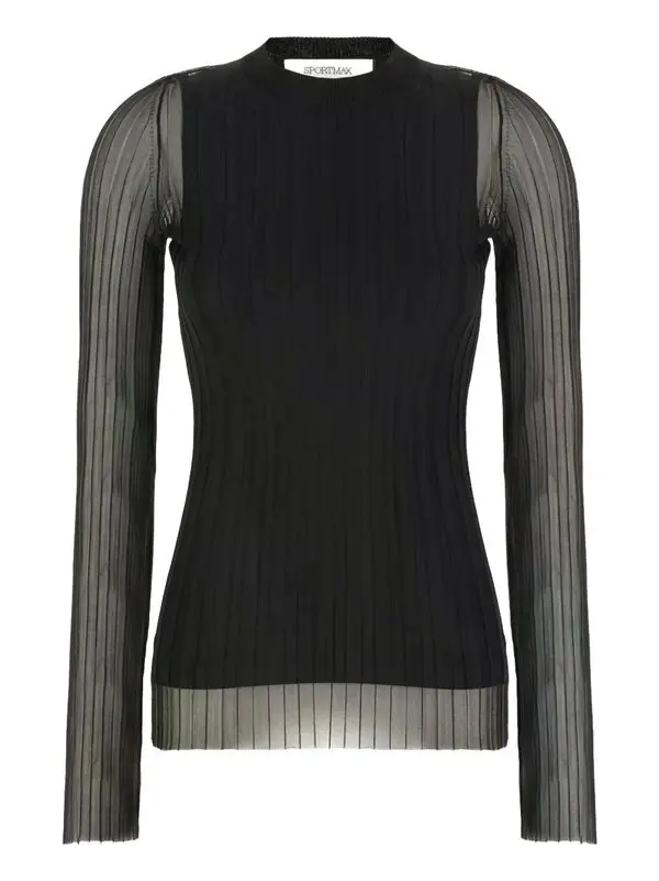 Sportmax Long-sleeved Top - Black
