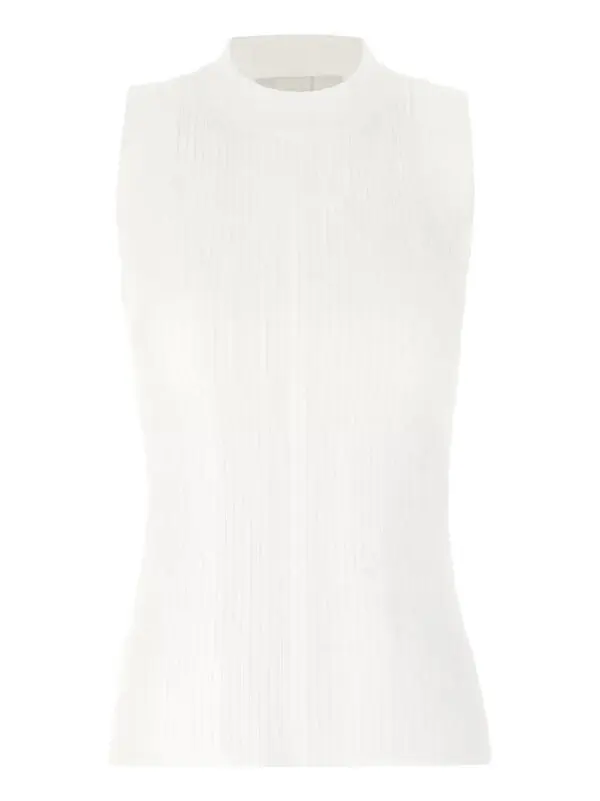 Sportmax Ribbed-knit Tank Top - White