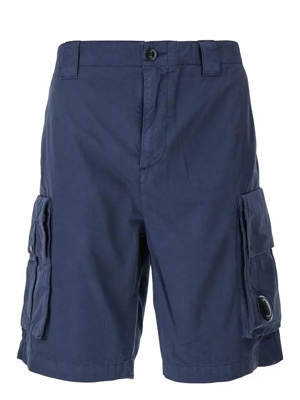 C.P. COMPANY Bermuda Cotton Pants - Blue