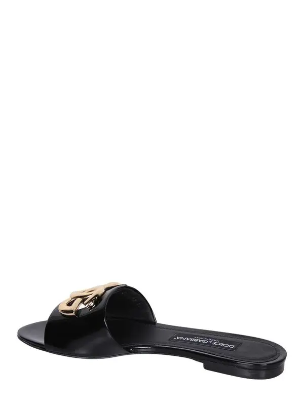 Dolce & Gabbana Leather Ballerinas - Black