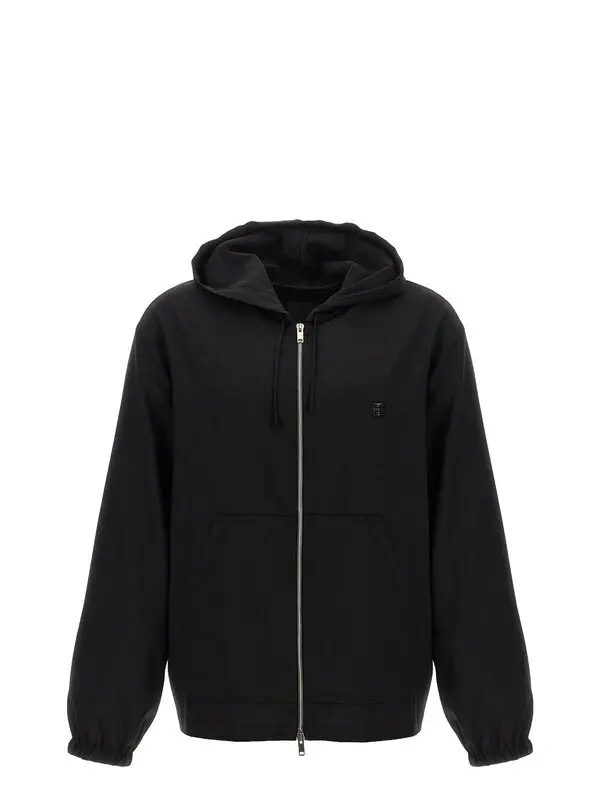 Givenchy Wool Zip-up Hoodie - Black