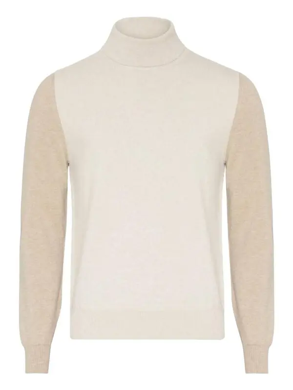 MAISON MARGIELA Color-block Roll Neck Sweater - Multicolor
