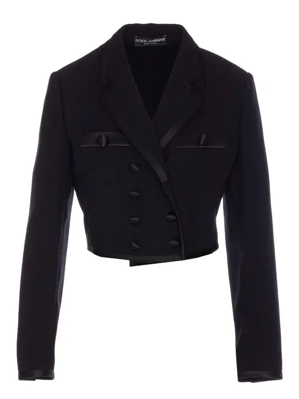 Dolce & Gabbana Cropped Jacket - Black
