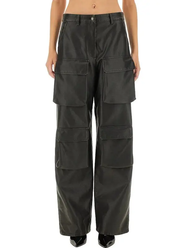 MSGM Regular Fit Cargo Pants - Black