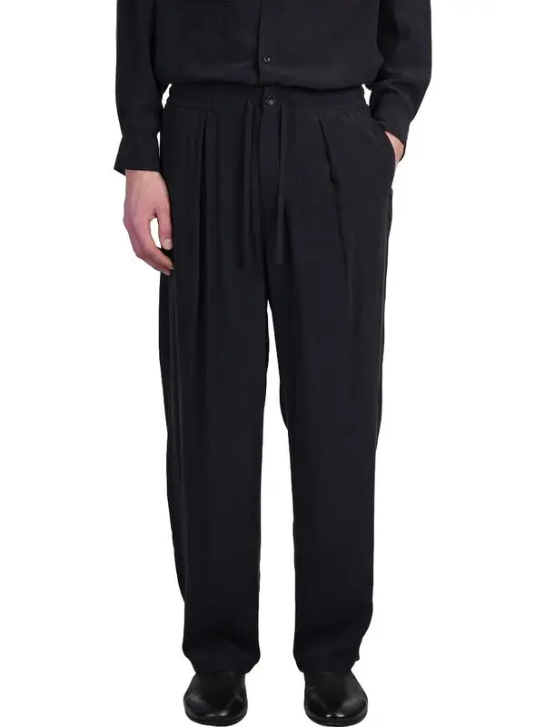 Attachment Slim Fit Cropped Pants - Black