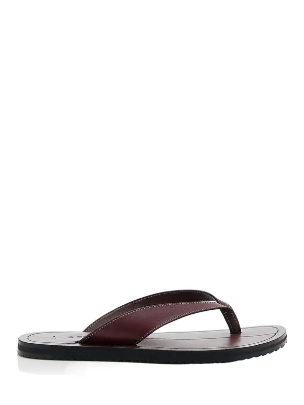 A.emery Flora Leather Sandals - Burgundy
