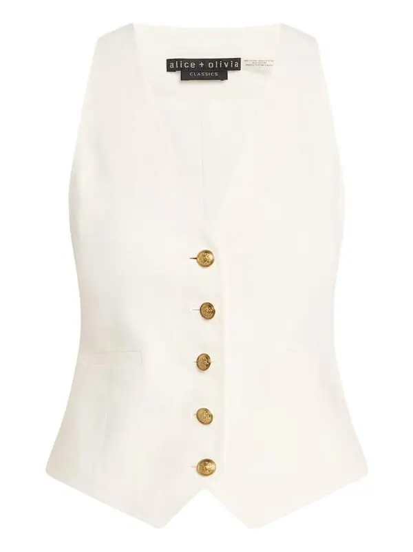 Alice + Olivia Mazie Vest - Off White