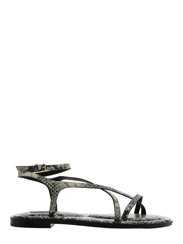 A.emery Edna Snake-effect Leather Sandals - Animal