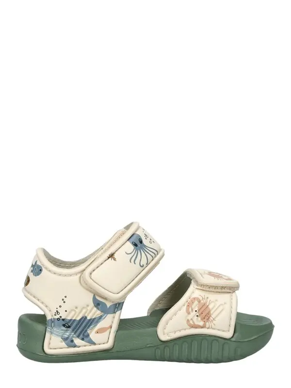 LIEWOOD Graphic Print Blumer Sandals - Beige
