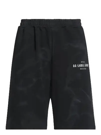 44 LABEL GROUP Cotton Athletic Shorts - Black