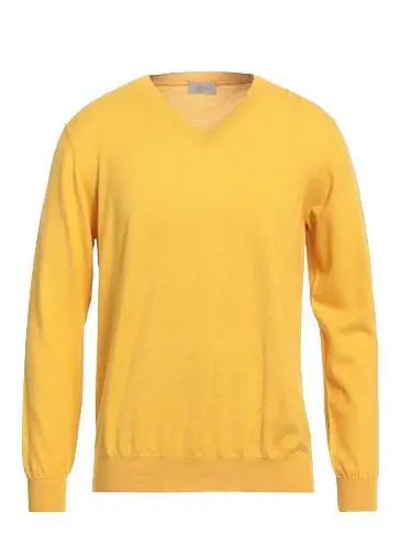 Altea Cotton V-neck Sweater - Yellow