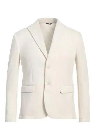 DANIELE ALESSANDRINI Knitted Single-breasted Blazer - Off White