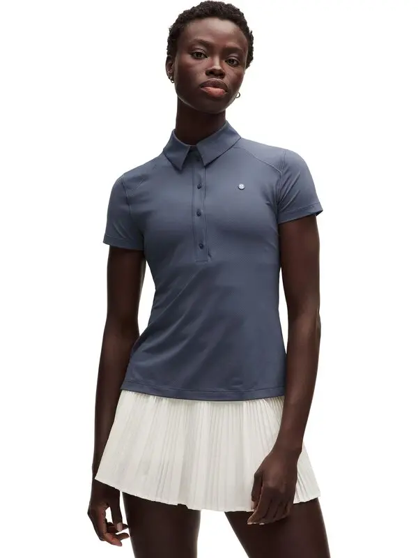 Lululemon Quick-dry Straight Hem Polo Shirt - Dusty Diamond