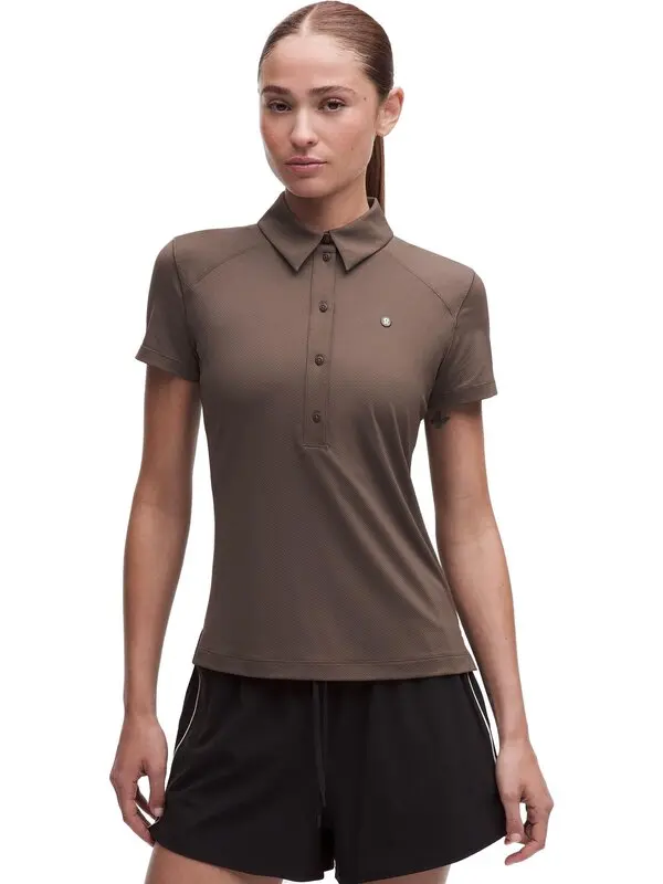 Lululemon Quick-dry Straight Hem Polo Shirt - Pinecone
