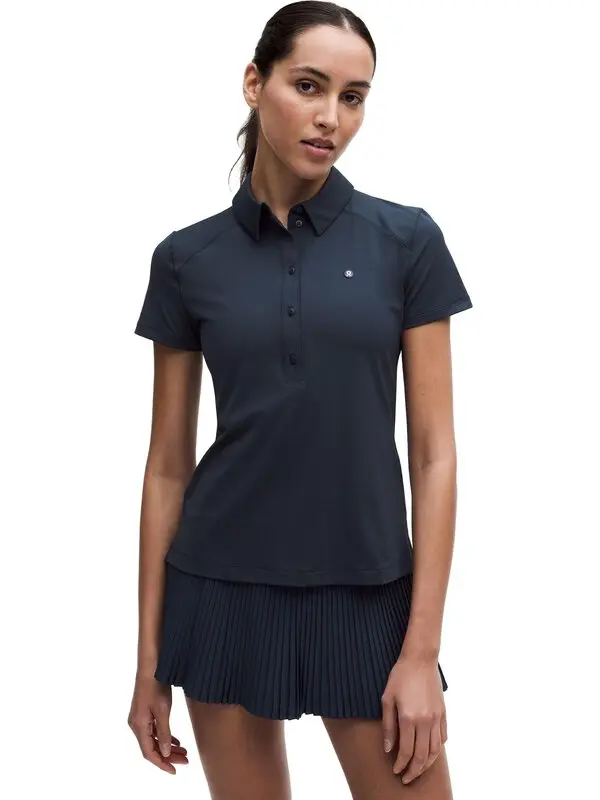 Lululemon Quick-dry Short Sleeve Polo Shirt - True Navy