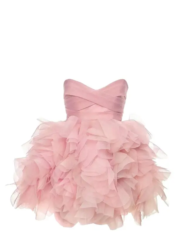 ANA RADU Ruffle-detail Minidress - Pink