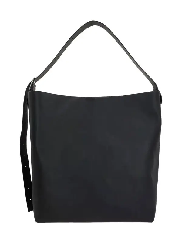 JIL SANDER Leather Shoulder Bag - Black