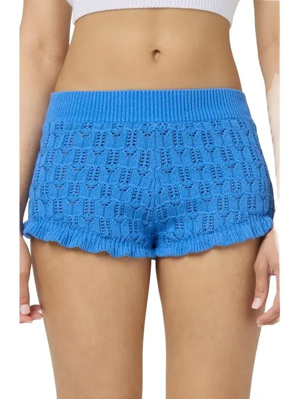 FLORENCE BY MILLS Pointelle Knit Shorts - Regatta