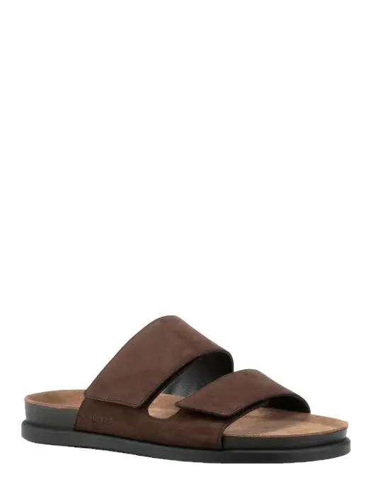 VAGABOND SHOEMAKERS Kevin Leather Strap Slide Sandals - Chocolate