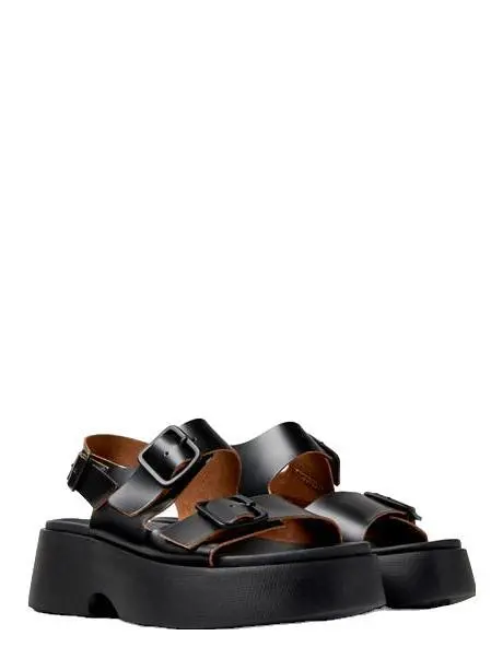 Camper Tasha Platform Sandal - Black