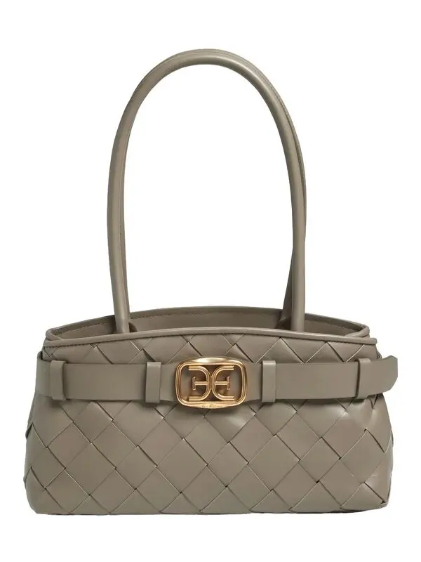 Sam Edelman Cleo Woven Leather Shoulder Bag - Taupe