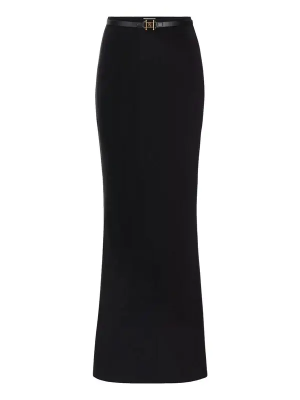Elisabetta Franchi Belted Maxi Skirt - Black
