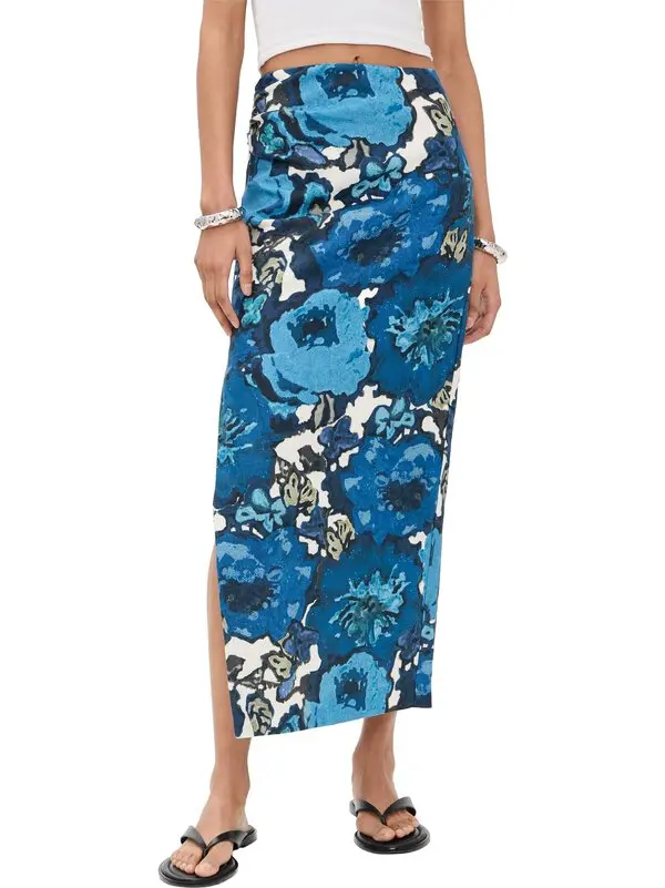 Sir The Label Camellia Midi Skirt - Flora Print