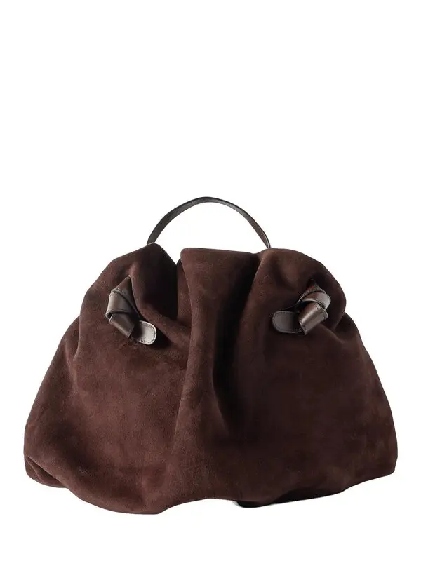 NEOUS Taurus Leather-trimmed Suede Tote Bag - Brown