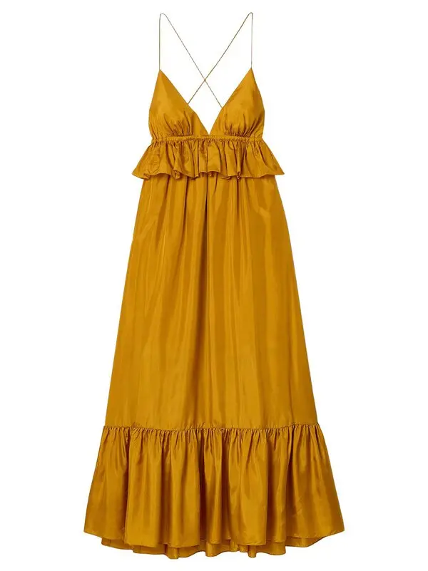 Zimmermann Rhiannon Ruffled Maxi Dress - Yellow