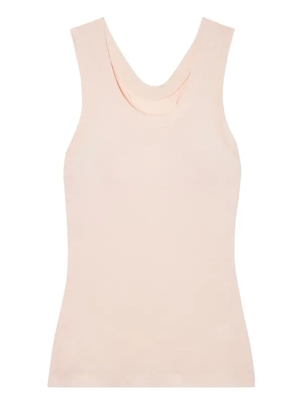 Norma Kamali Racer Stretch-jersey Tank - Pink