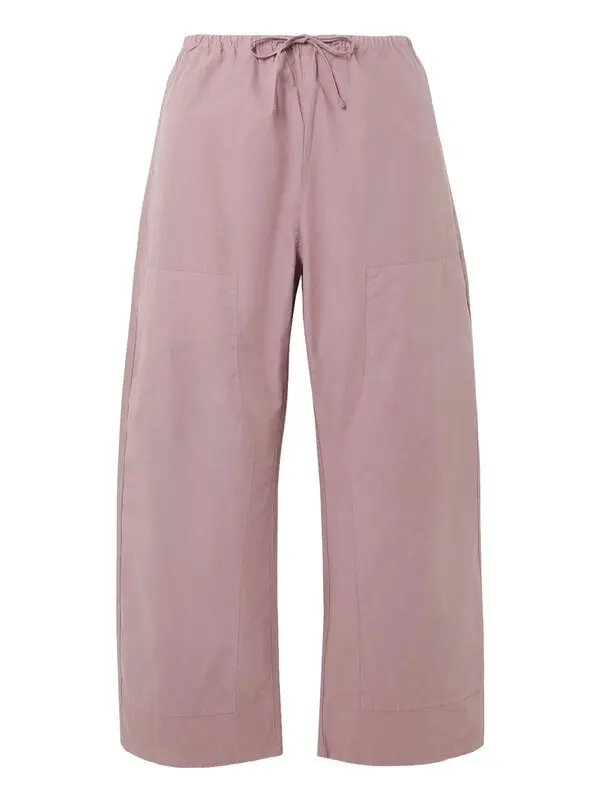 LESET Kyoto Cotton Wide-leg Pants - Pink
