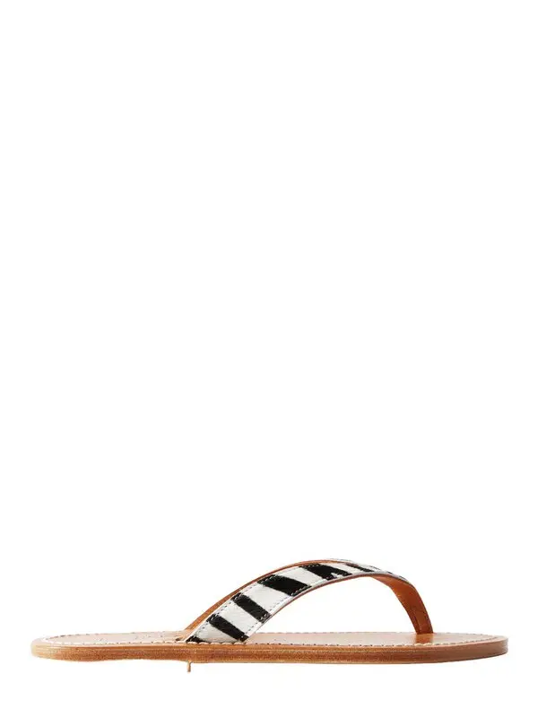 K.JACQUES Torino Zebra-print Sandals - Animal Print