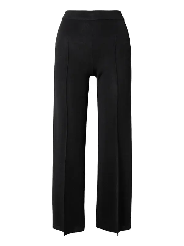 HIGH SPORT Kick Knitted Straight-leg Pants - Black