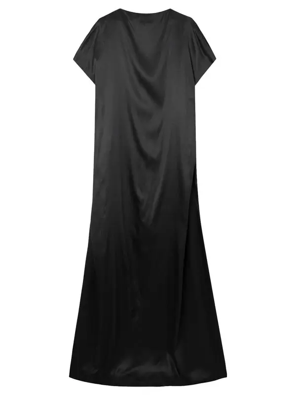 Dries Van Noten Open-back Draped Gown - Black