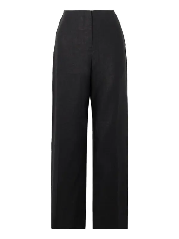 Faithfull The Brand Lya Linen Wide-leg Pants - Black