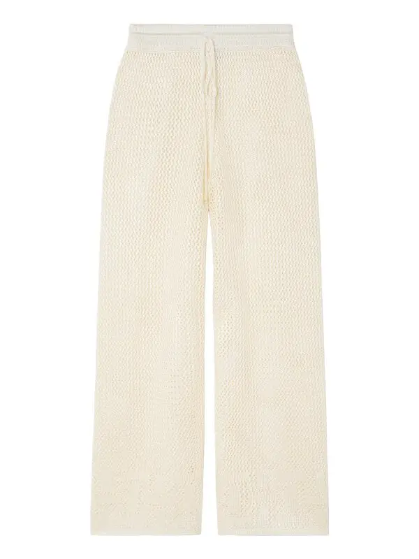 Calle Del Mar Crocheted Wide-leg Pants - Neutrals