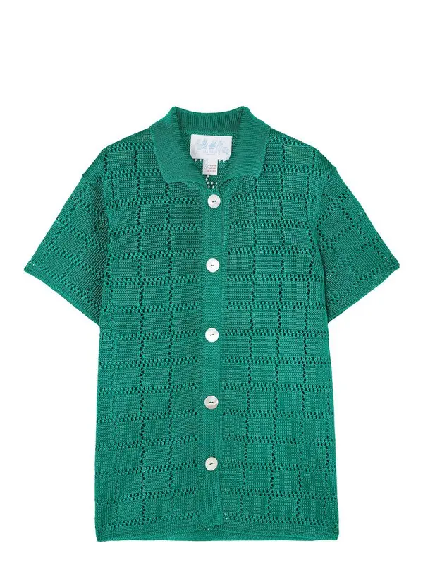 Calle Del Mar Crocheted Shirt - Green