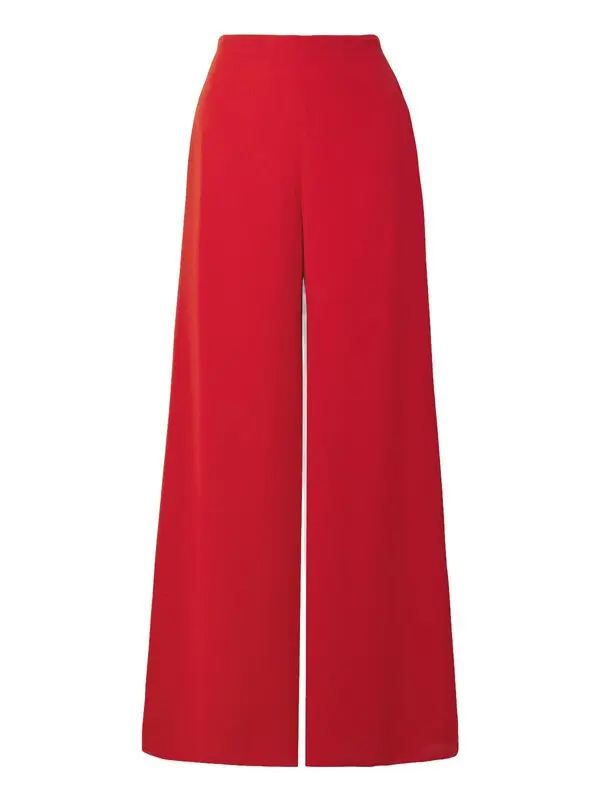 ANDRES OTALORA Kali Chiffon Wide-leg Pants - Red