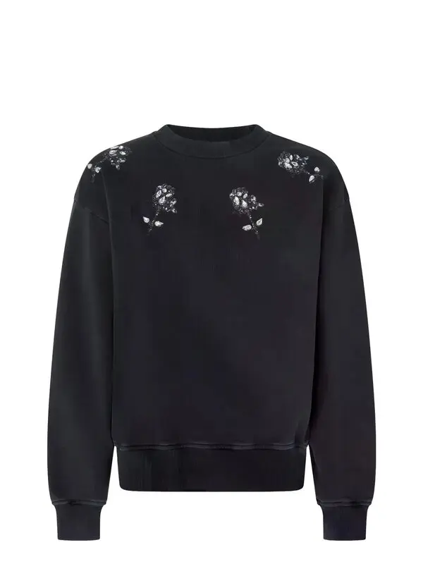 Pinko Floral-print Sweatshirt - Black