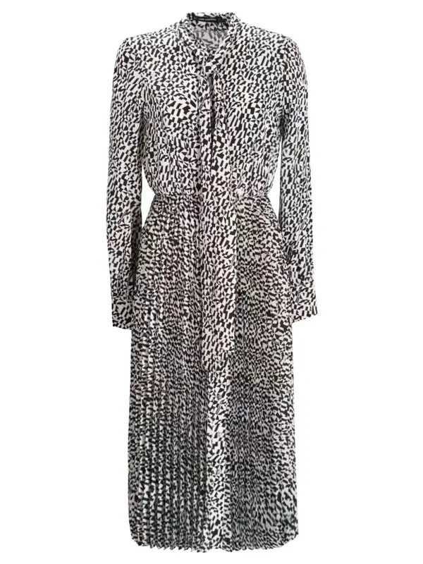 Karl Lagerfeld Geometric-print Midi Dress - Black