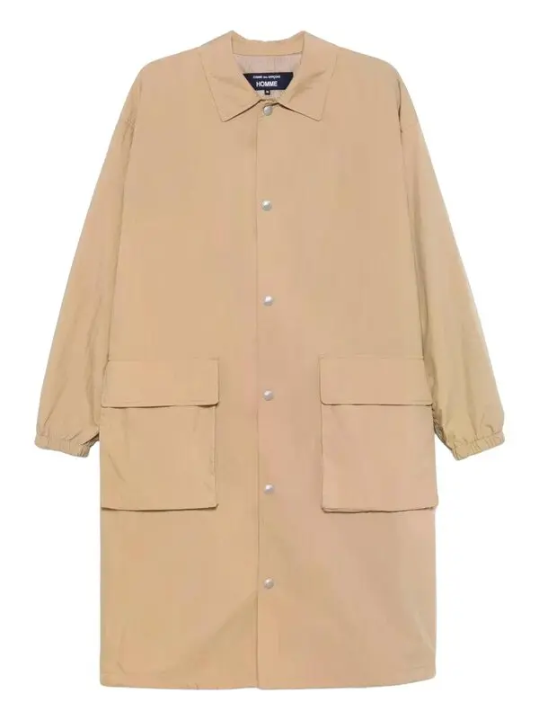 Comme Des Garçons Gabardine Coat - Neutrals