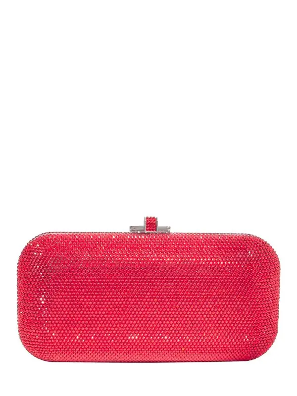 Judith Leiber Crystal-embellished Long Slide Clutch - Red