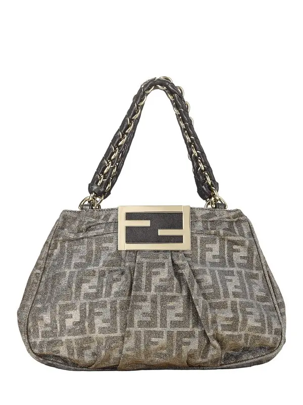 Fendi Zucca Lurex Mia Bag - Gold