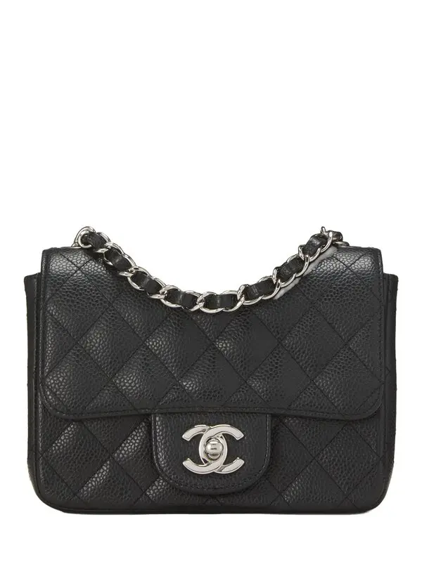 Chanel Quilted Caviar Square Flap - Black