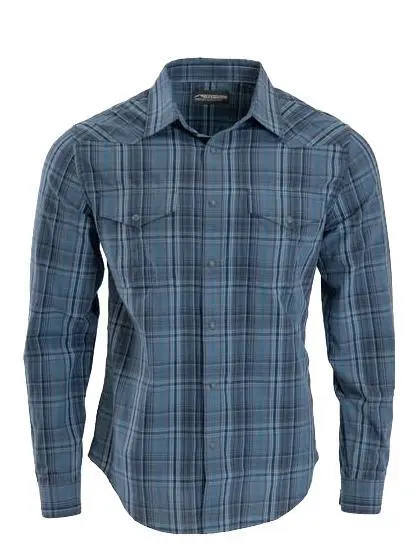 MOUNTAIN KHAKIS Rodeo Long Sleeve Woven Shirt - Blue Ridge