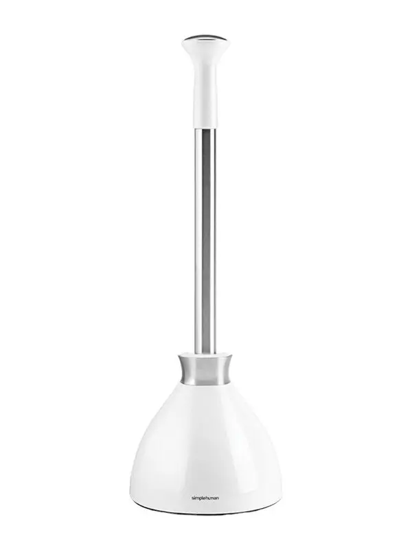 SIMPLEHUMAN Toilet Plunger + Plastic - White