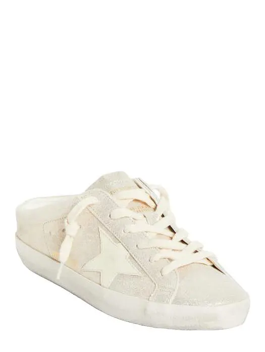 GOLDEN GOOSE Super-star Sabot Mule Sneakers - Platinum/ Cream