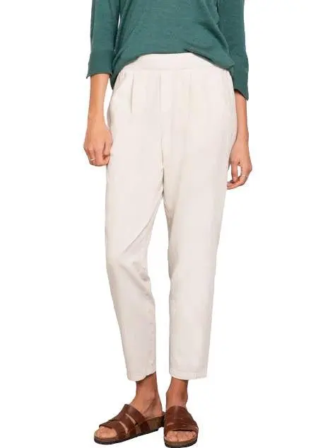 CELTIC & CO. Twill Tapered Pull-on Pants - Oatmeal
