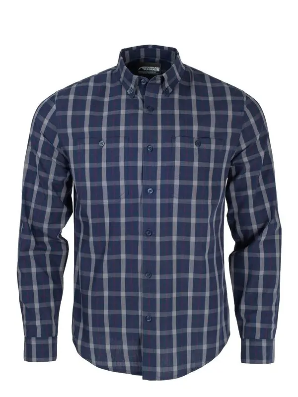 MOUNTAIN KHAKIS Midtown Long Sleeve Woven Shirt - Crater Navy