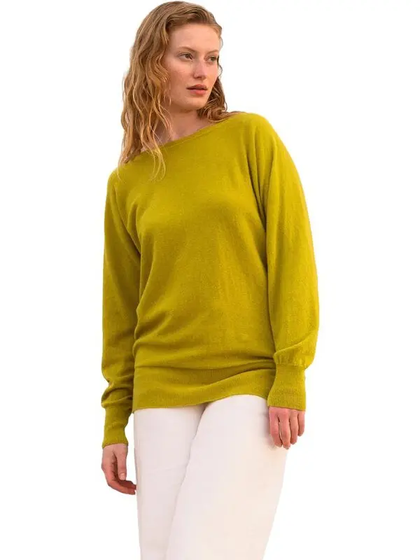 CELTIC & CO. Geelong Slash Neck Sweater - Ochre